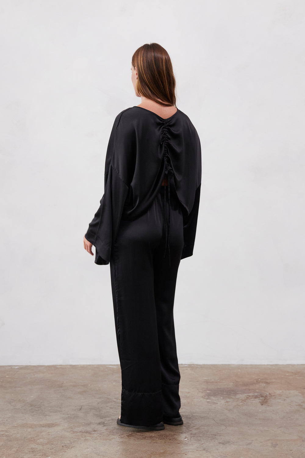 Ling Silk Blouse, Black | Women's Long Sleeved Tops