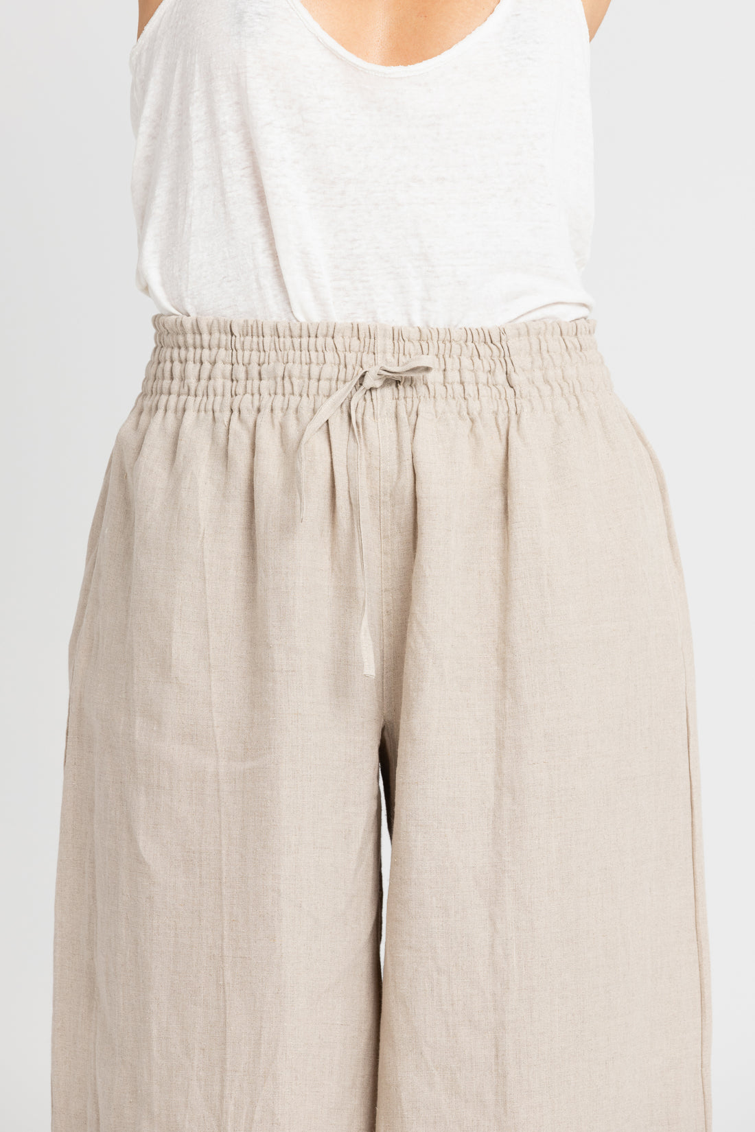Jonathan Wide Leg Linen Pants, Sand | Women's Linen Pants – UNIKSPACE